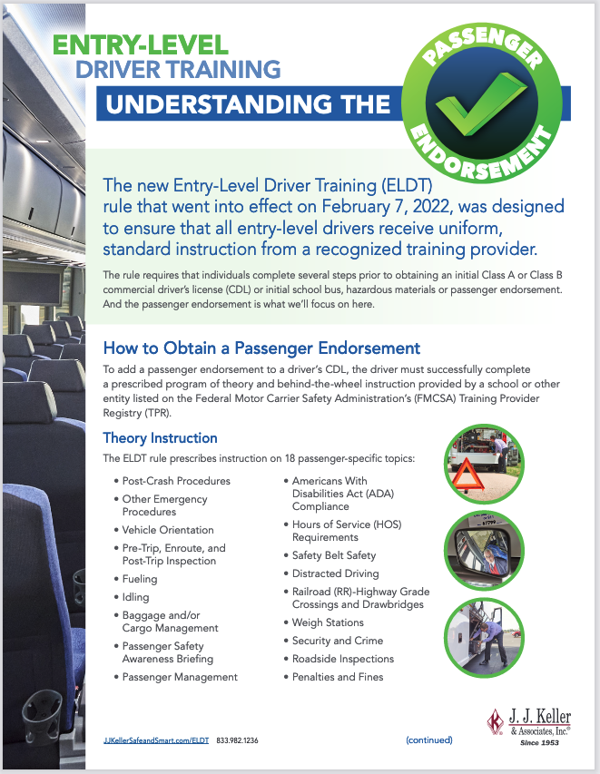 Entry-Level Driver Training: Understanding the Passenger Endorsement